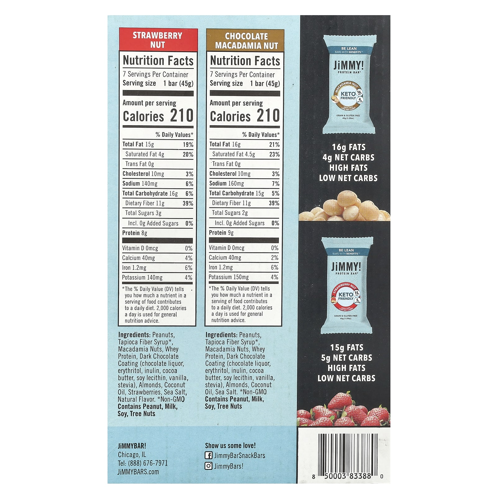 JiMMY!, Be Lean, Bars with Benefits, Protein Bar, Variety Box, 14 Bars ...