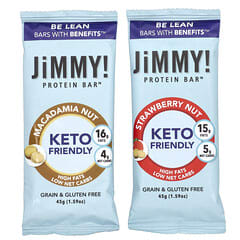 JiMMY!, Be Lean, Bars with Benefits, Protein Bar, Variety Box, 14 Bars ...