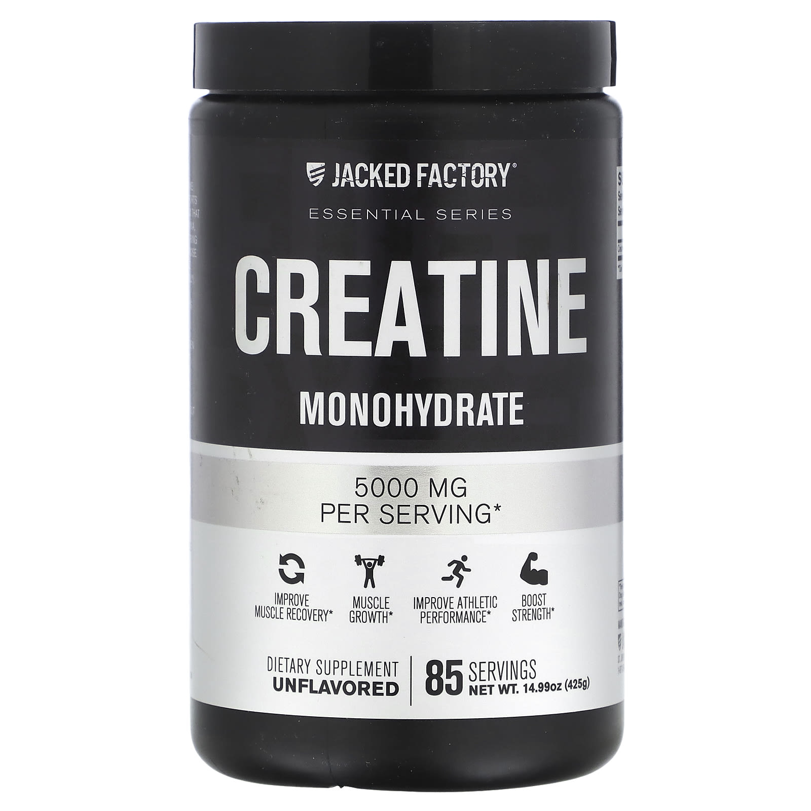 Jacked Factory, Essential Series, Creatine Monohydrate, Unflavored, 14. ...