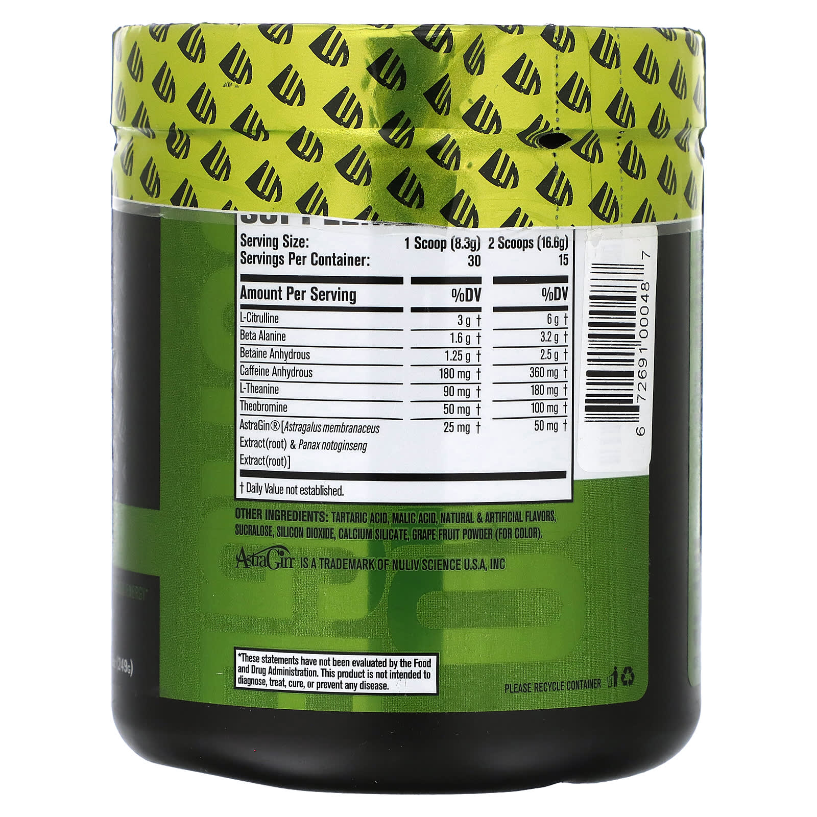 Jacked Factory, Nitro Surge, Pre-Workout, Grape, 8.78 oz (249 g)