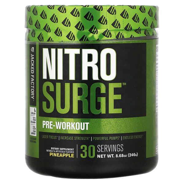Jacked Factory, Nitro Surge, Pre-Workout, Pineapple, 8.68 oz (246 g)