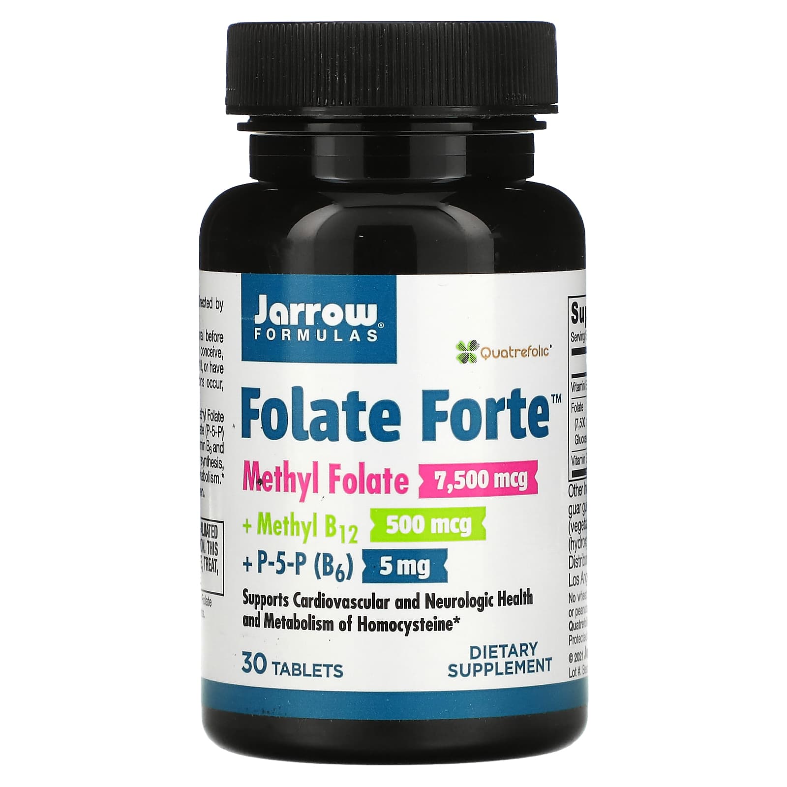 Jarrow Formulas, Folato Forte, Metil Folato + Metil B12 + P-5-P, 30 ...