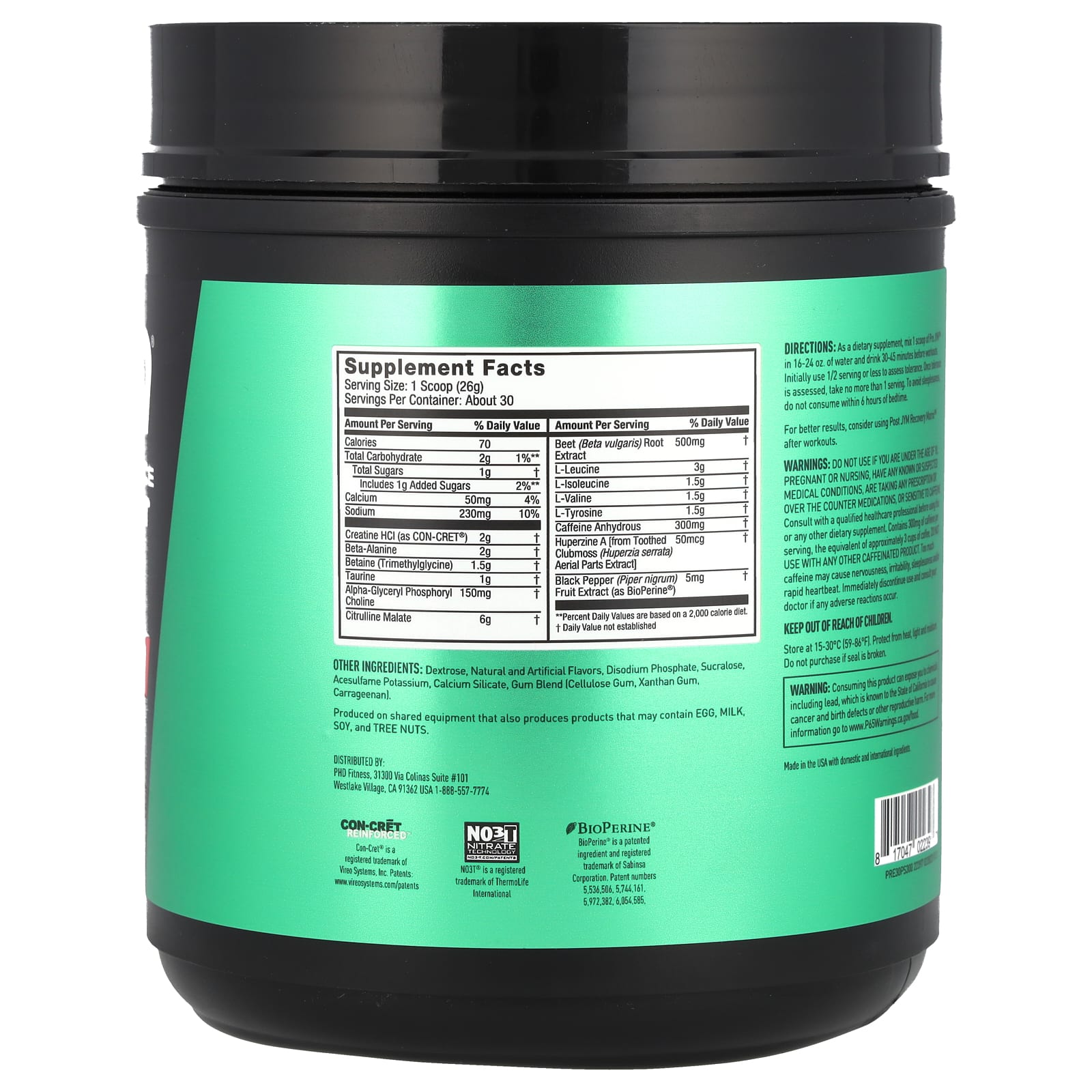 JYM Supplement Science, Pre JYM®, High-Performance Pre-Workout ...