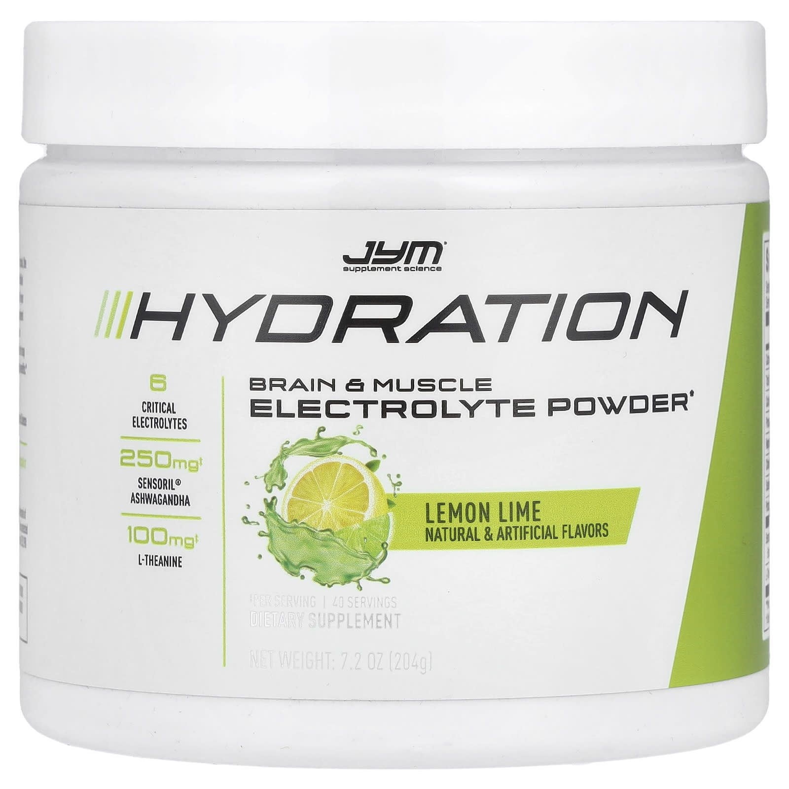 JYM Supplement Science, Hydration, Electrolyte Powder, Lemon Lime, 7.2 ...
