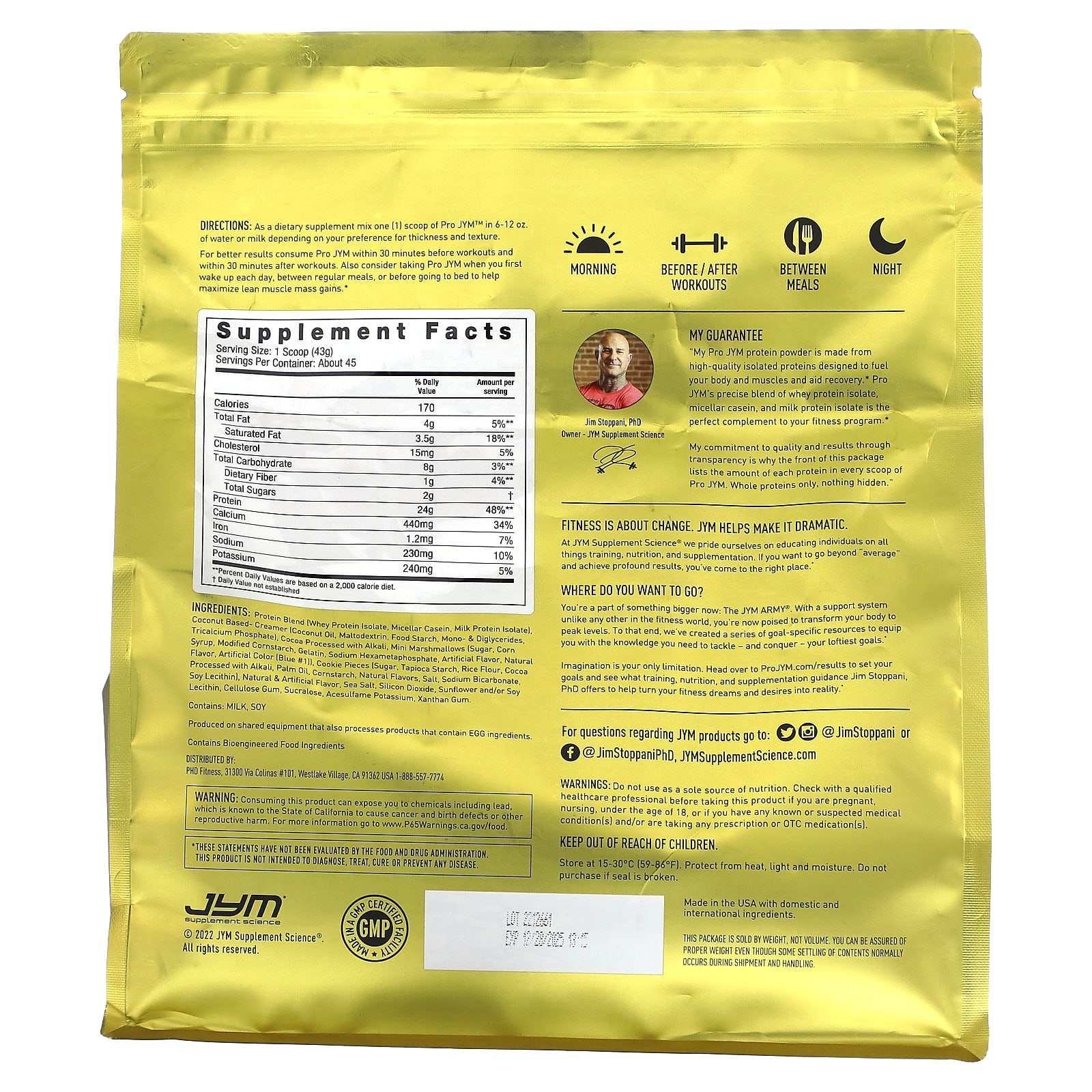 JYM Supplement Science, Pro JYM, Ultra-Premium Protein Blend, Rocky ...