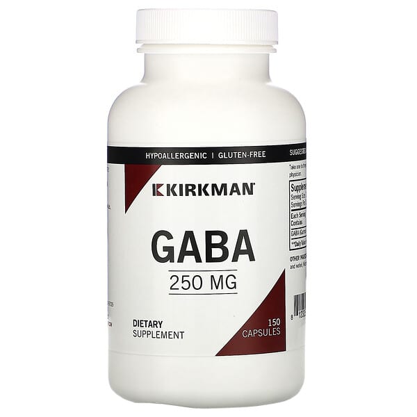 Kirkman Labs, GABA, 250 mg, 150 Kapseln