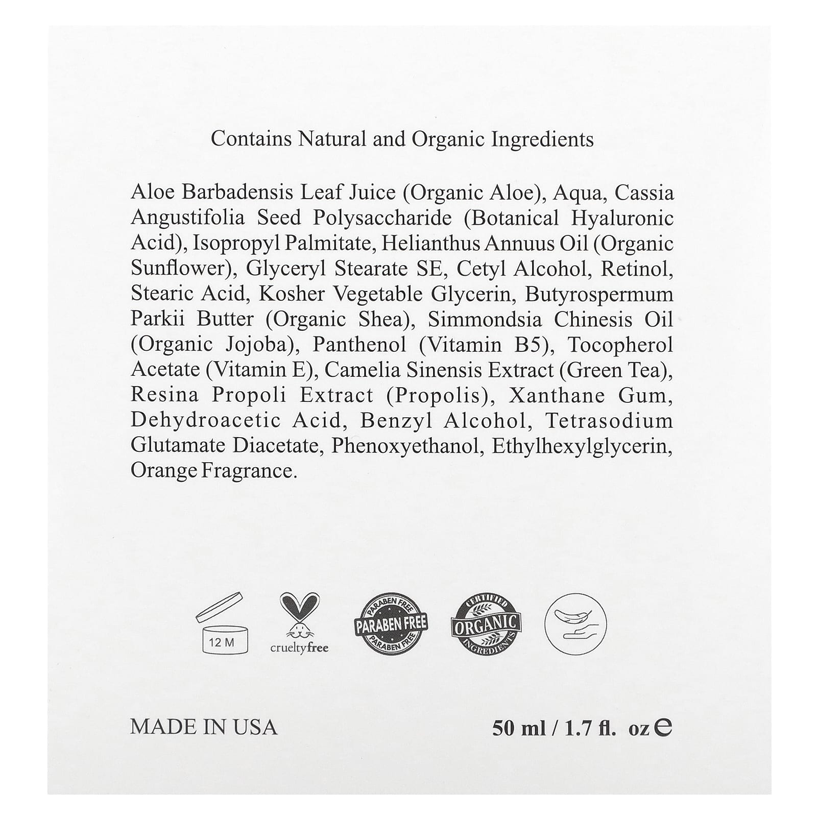 Kleem Organics, Advanced Retinol Moisturizer, Age-Defying Solution, 1.7 ...