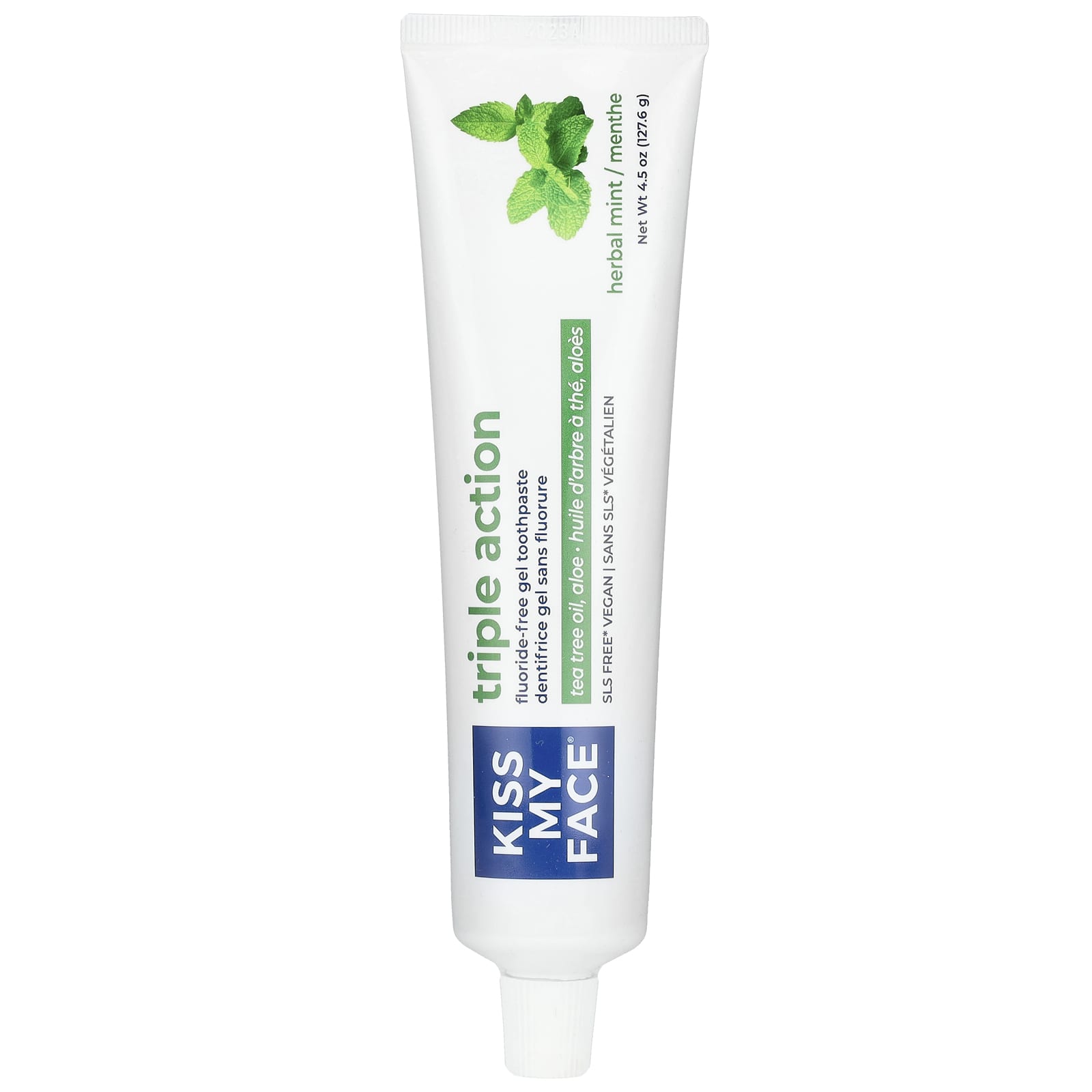 Kiss My Face, Triple Action Fluoride-Free Gel Toothpaste, Herbal Mint ...