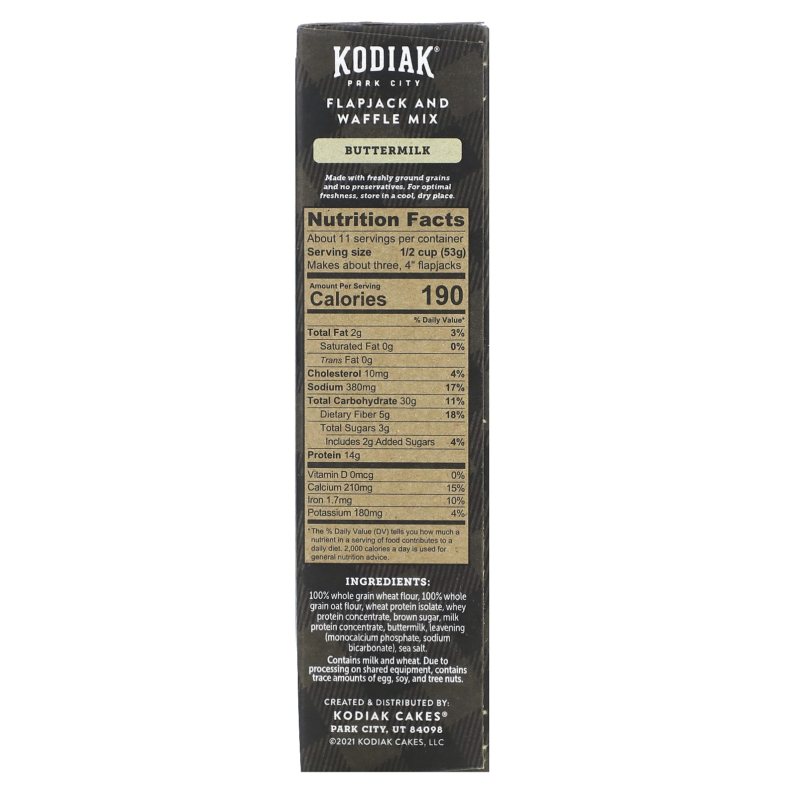 Kodiak Cakes, Power Cakes, Flapjack & Waffle Mix, Buttermilk, 20 oz (567 g)