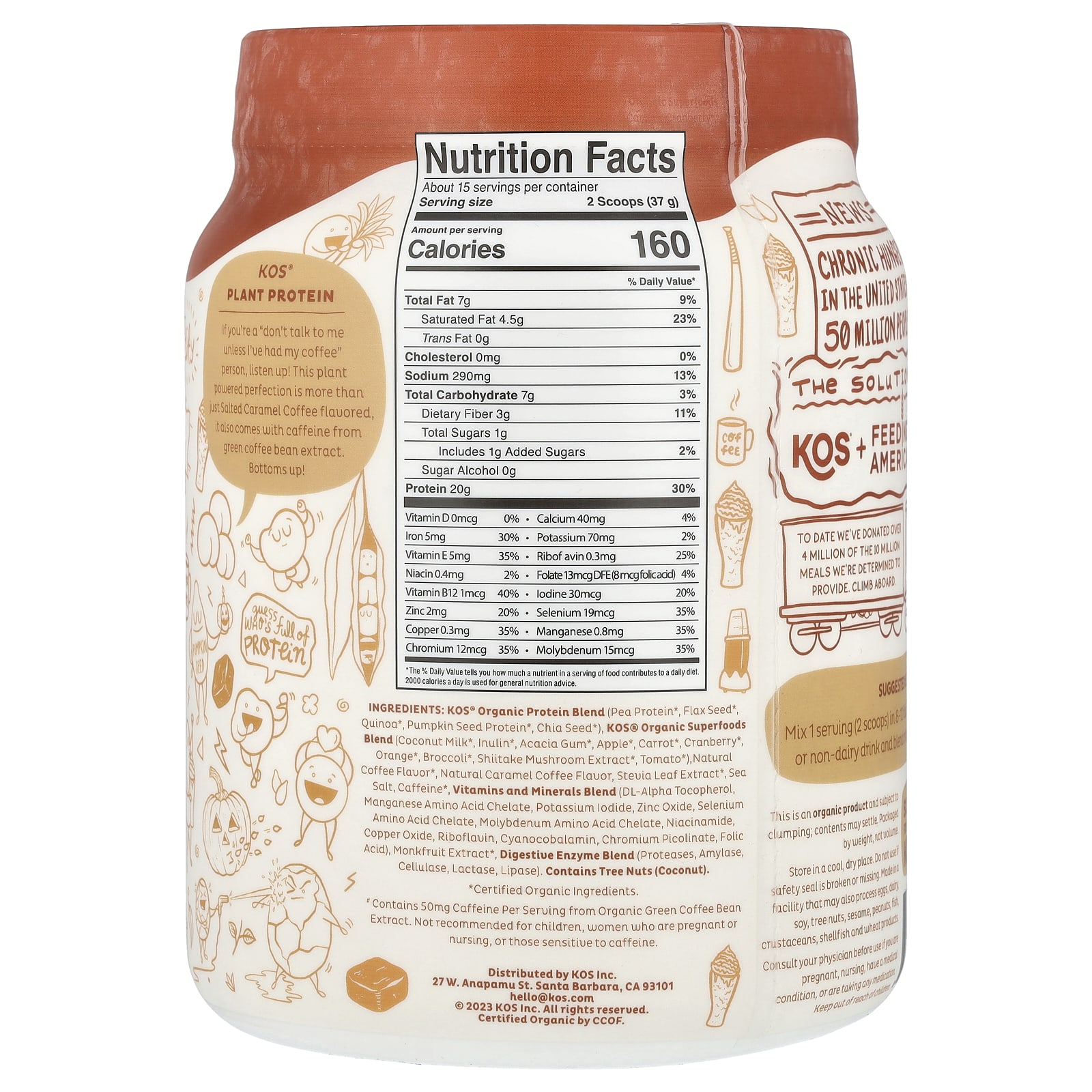 KOS, Organic Superfood Plant Protein Powder, Bio-Superfood ...