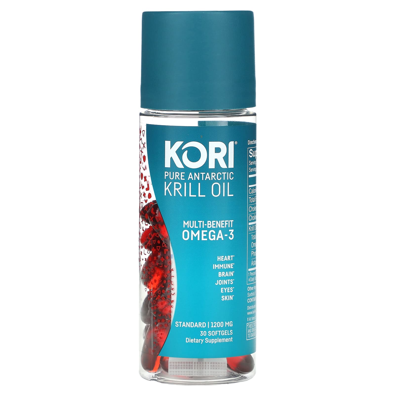 Kori, Pure Antarctic Krill Oil, Multi-Benefit Omega-3, 1,200 mg, 30 ...