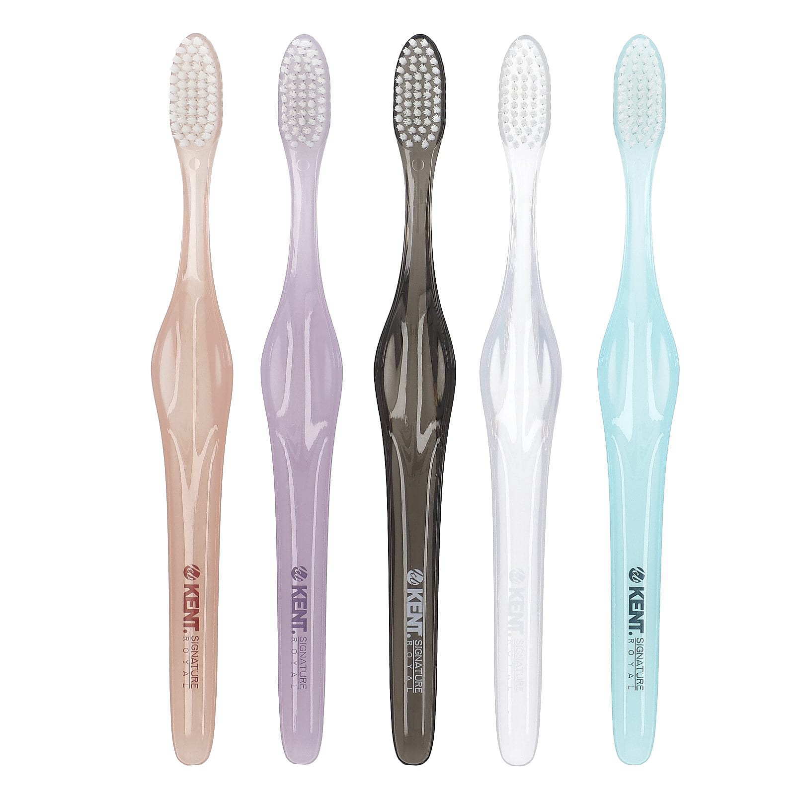 Kent, Signature Royal, White Edition, Ultra Soft Toothbrush, 5 Pack