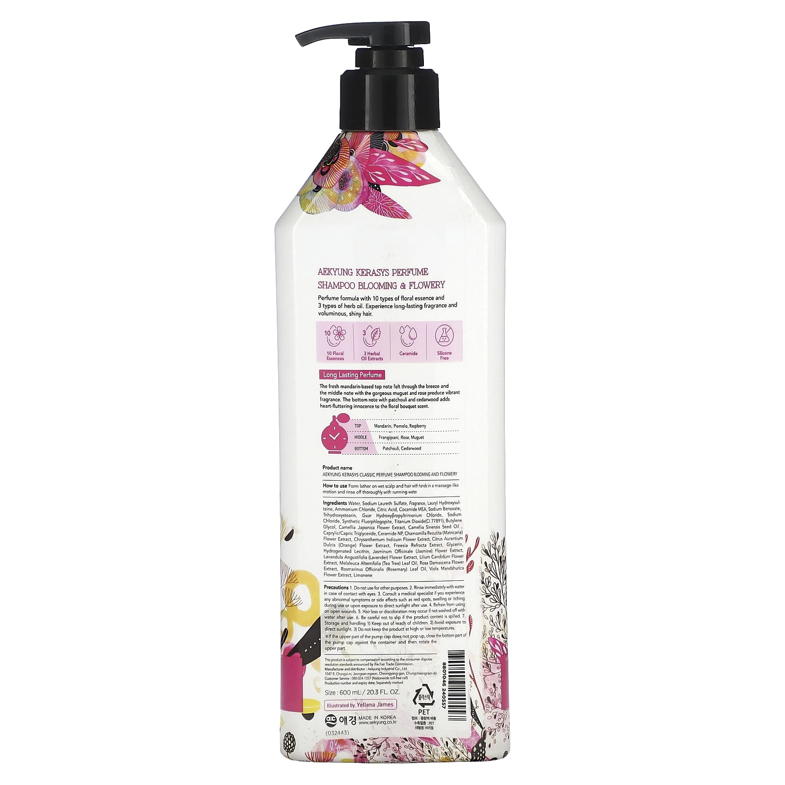 Kerasys, Blooming Flowery Perfume Shampoo, 20.3 fl oz (600 ml)