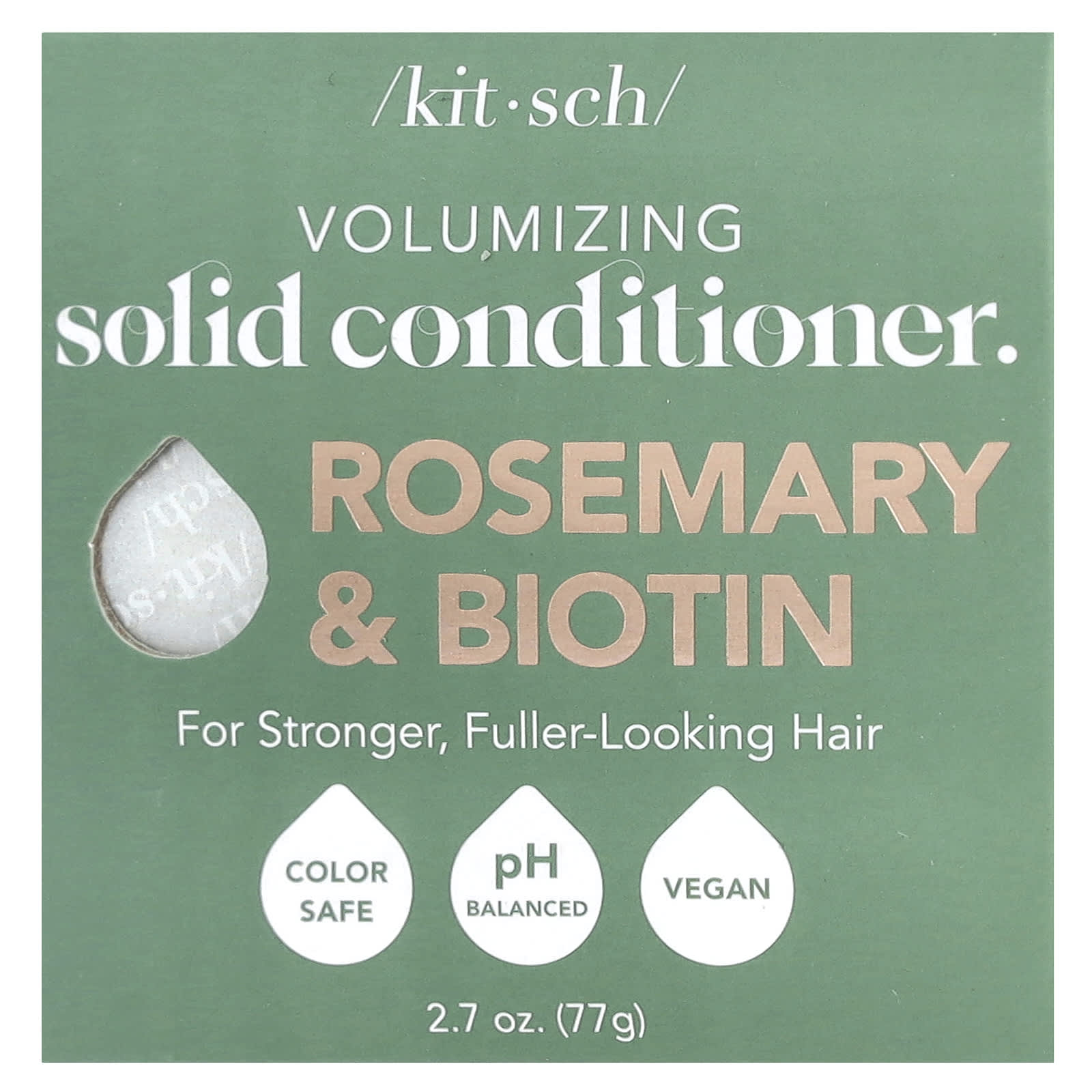 Kitsch, Volumizing Solid Conditioner Bar, Rosemary & Biotin, fester ...