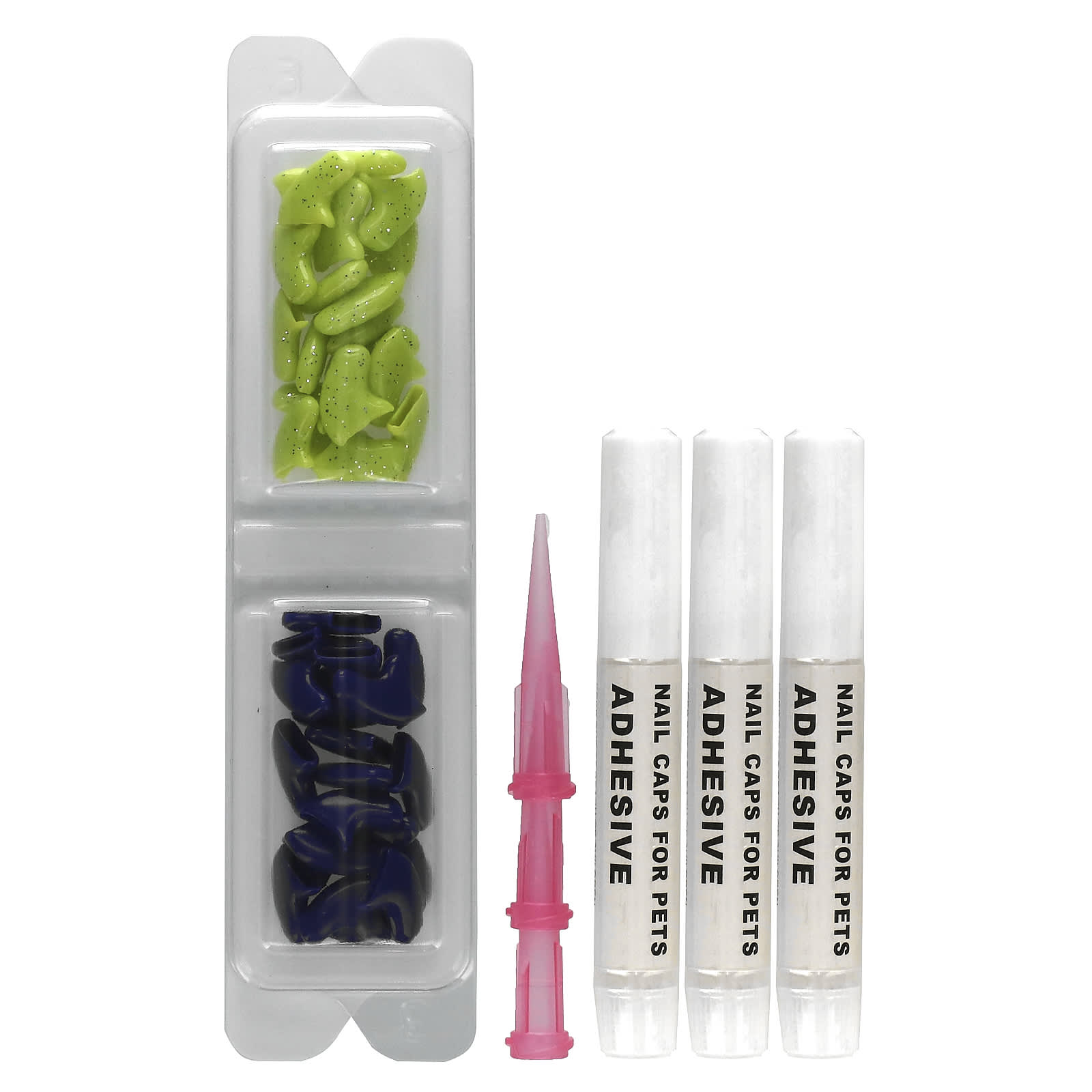 Kitty Caps, Nail Caps Kit, Medium, Spring Green with Glitter, Ultra ...