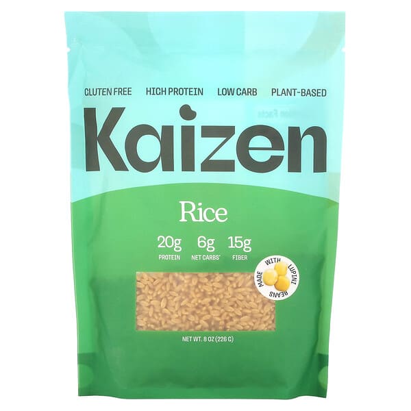 Kaizen, Rice, Gluten Free, High Protein, Low Carb, Plant-Based, 8 oz ...