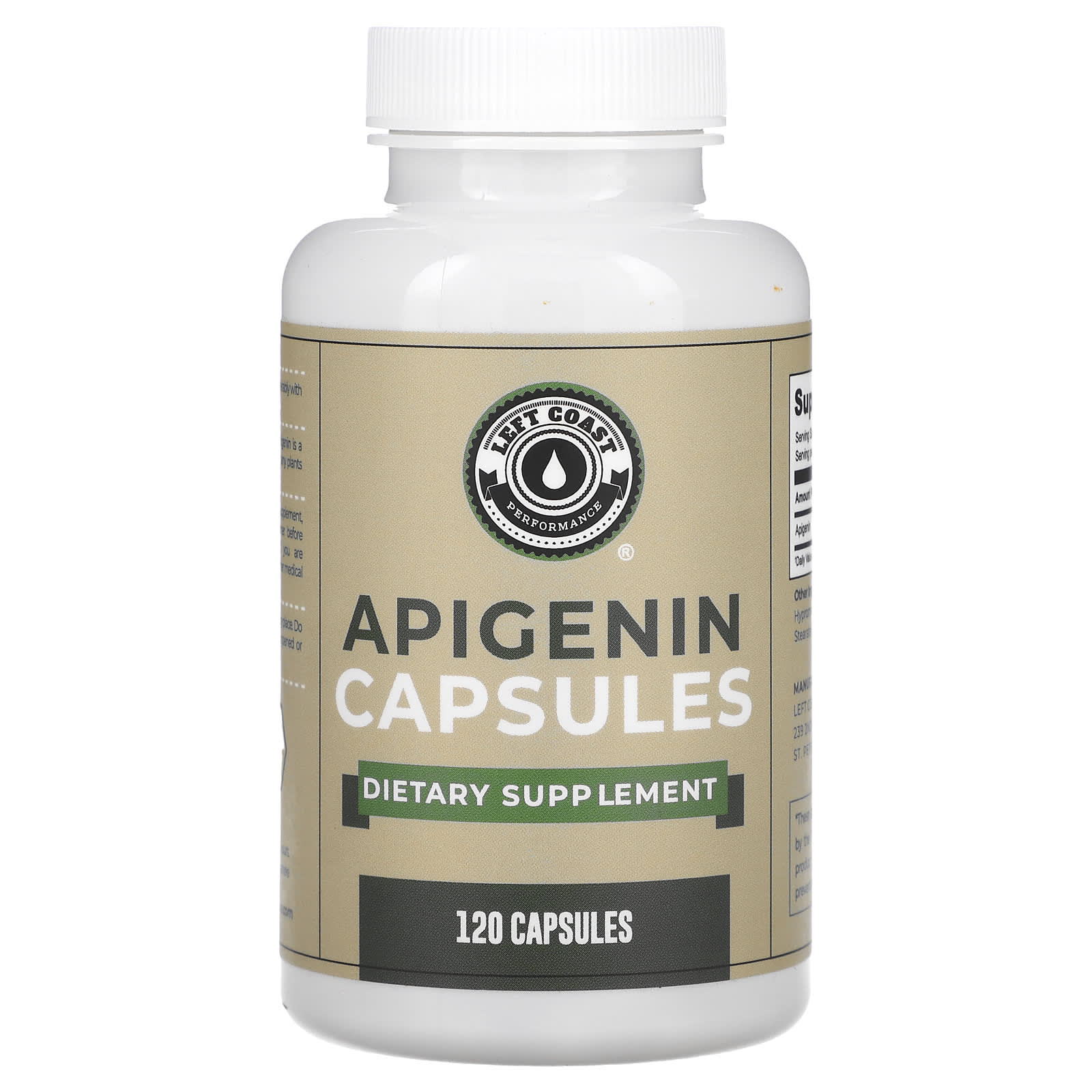 Left Coast Performance, Apigenin Capsules, 120 Capsules