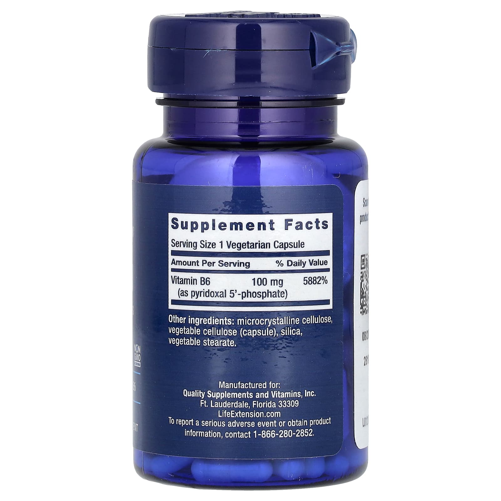 Life Extension, Pyridoxal 5'-Phosphate Caps, 100 mg, 60 Vegetarian Capsules