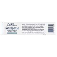 Life Extension, Fluoride-Free Toothpaste, Natural Mint, 4 oz (113.4 g)