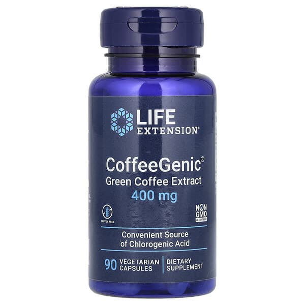 Life Extension, CoffeeGenic, Green Coffee Extract, 400 mg, 90 ...