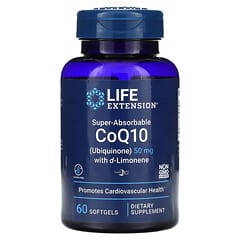 Life Extension, 特易吸收辅酶 Q10 软胶囊，含 D-柠檬油精，50 毫克，60 粒装