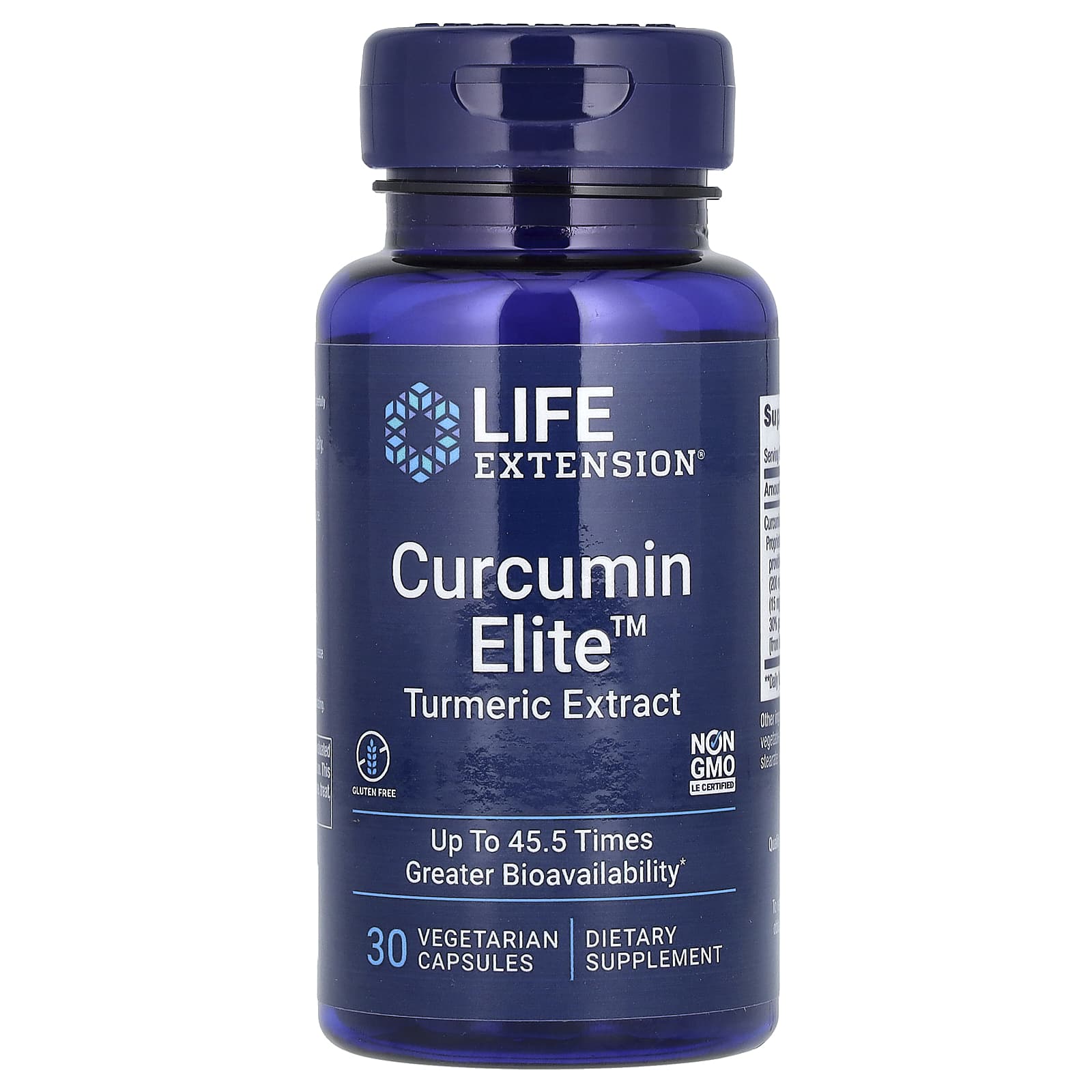 Life Extension, Curcumin Elite, Turmeric Extract, 30 Vegetarian Capsules