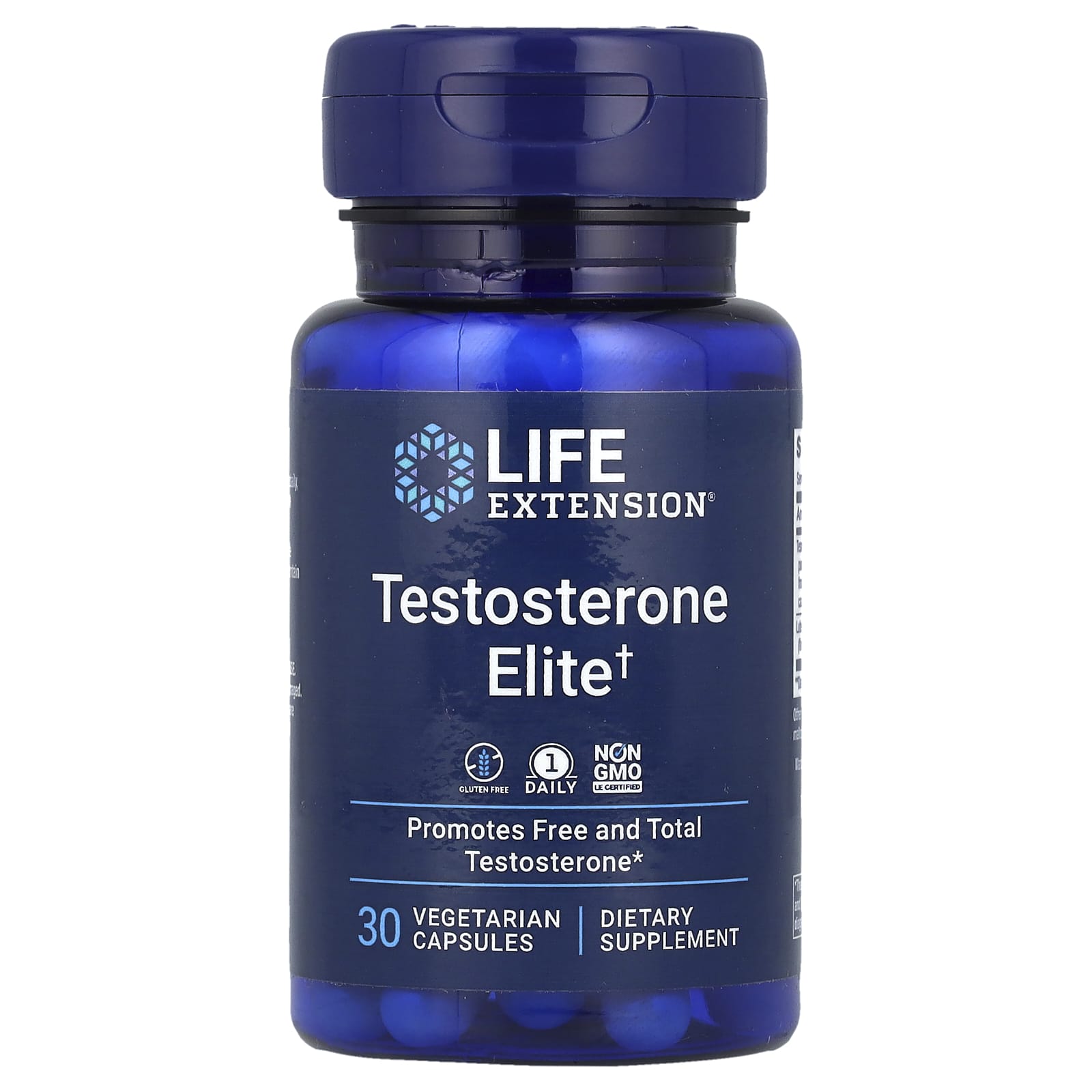 Life Extension, Testosterone Elite、ベジカプセル30粒
