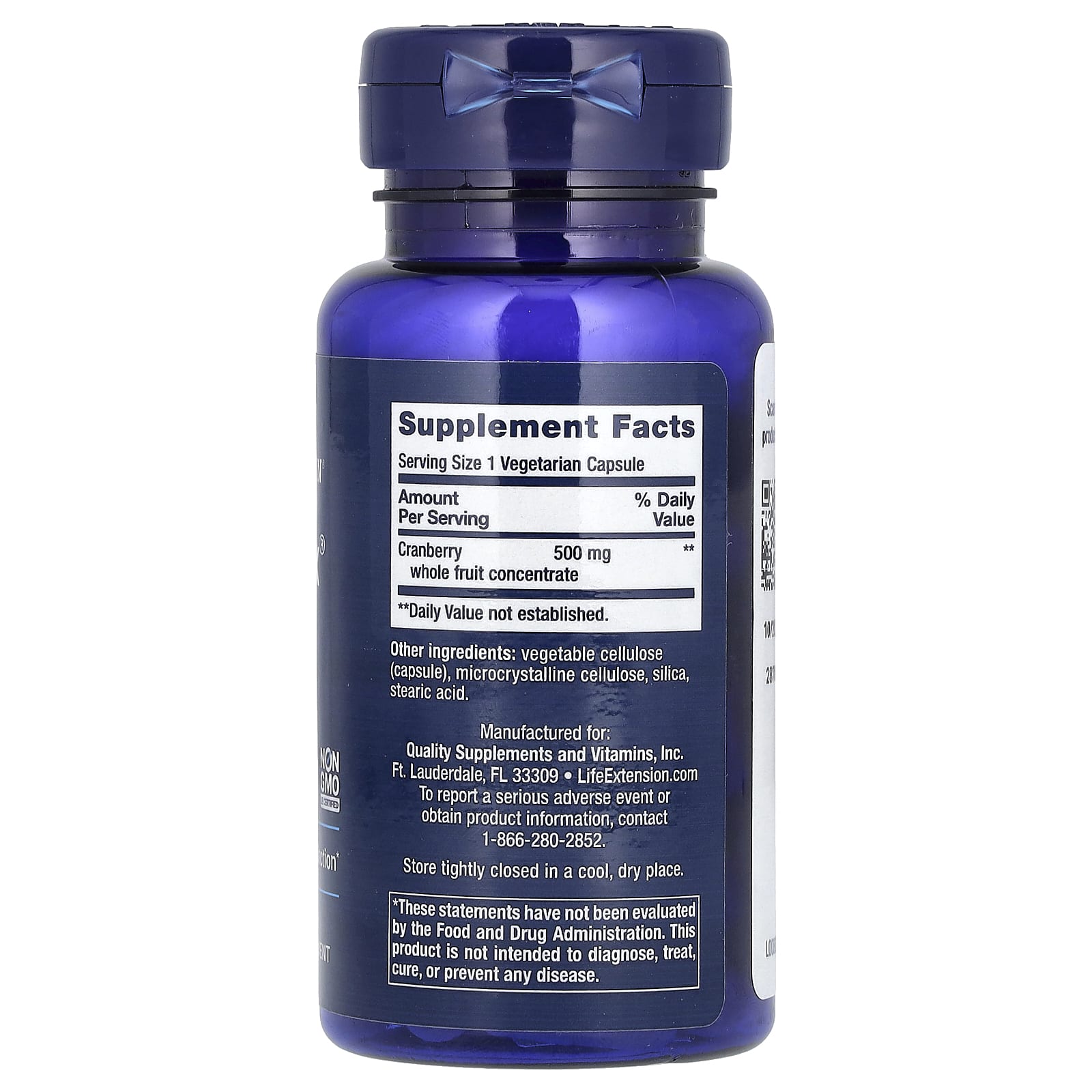 Life Extension, Cran-Max, Cranberry Whole Fruit Concentrate, 500 mg, 60 ...