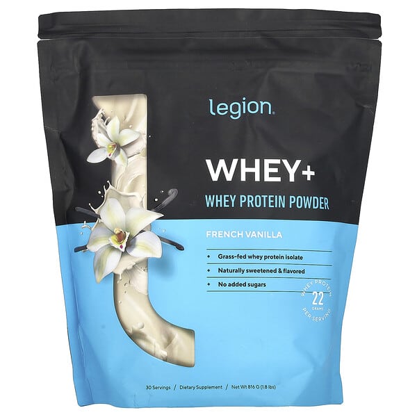 Legion Athletics, Whey+, Whey Protein Powder, French Vanilla, 1.8 lbs ...