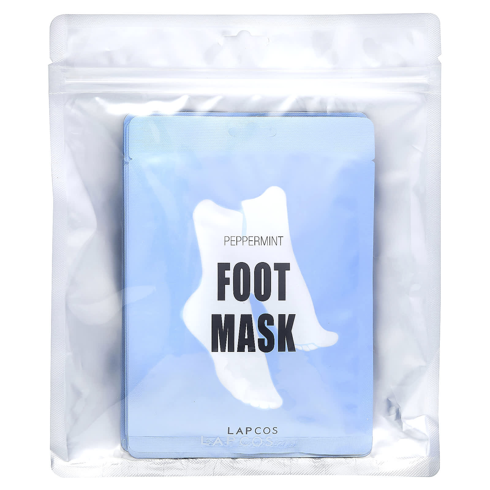 Lapcos, Foot Mask, Peppermint, 5 Pairs, 0.6 fl oz (18 ml) Each