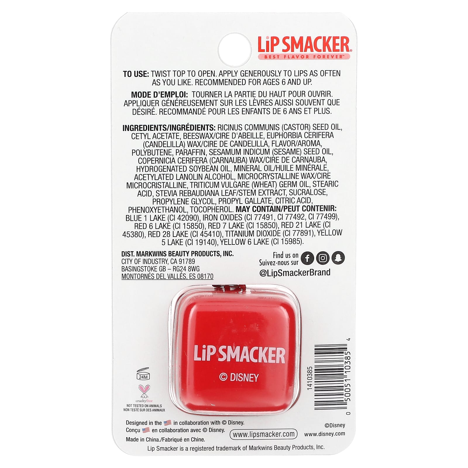 Lip Smacker, Disney Mickey Mouse & Friends, Lip Balm, Minnie, Joyful ...
