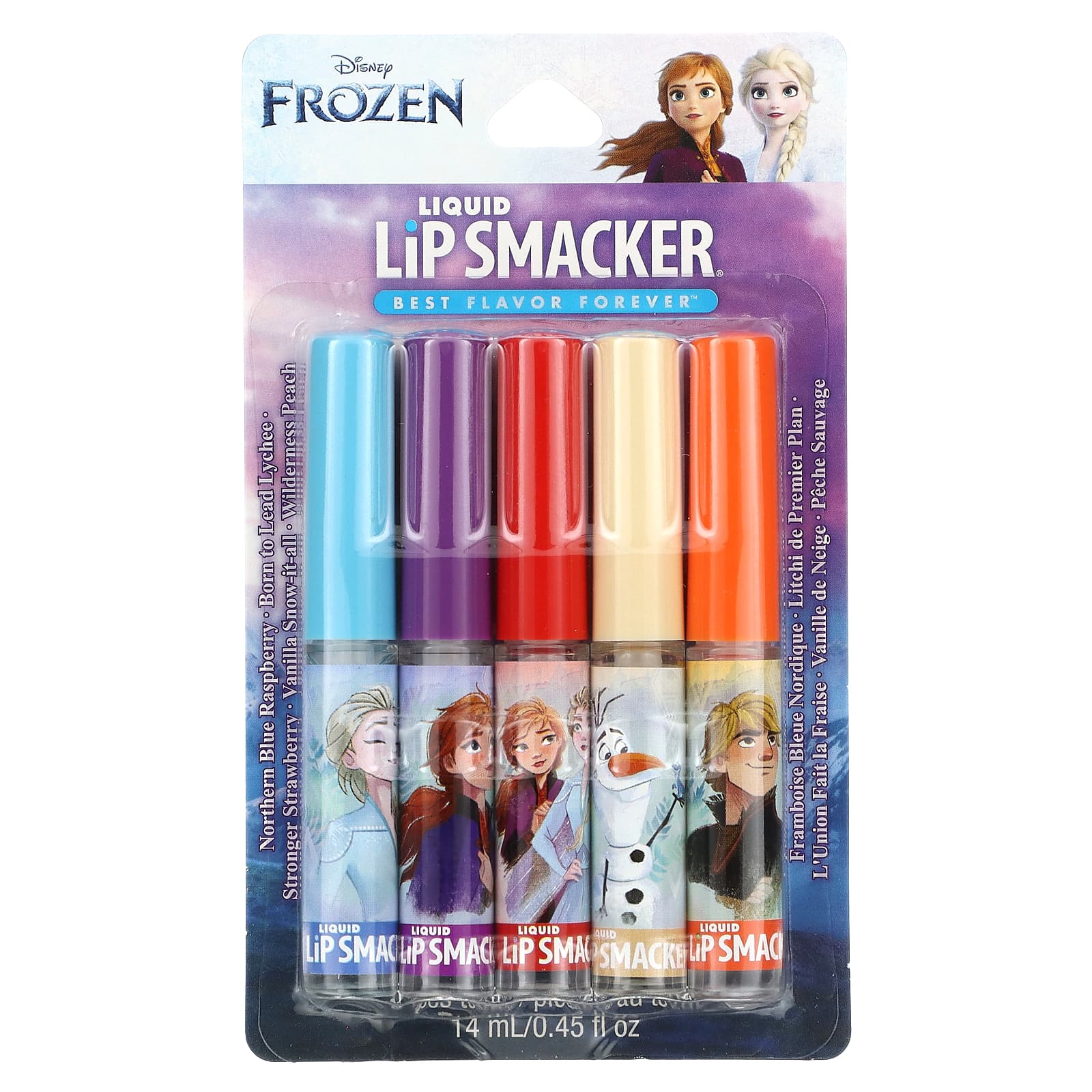 Lip Smacker, Disney Frozen, Liquid Lip Gloss, Variety Pack, 5 Pack, 0. ...