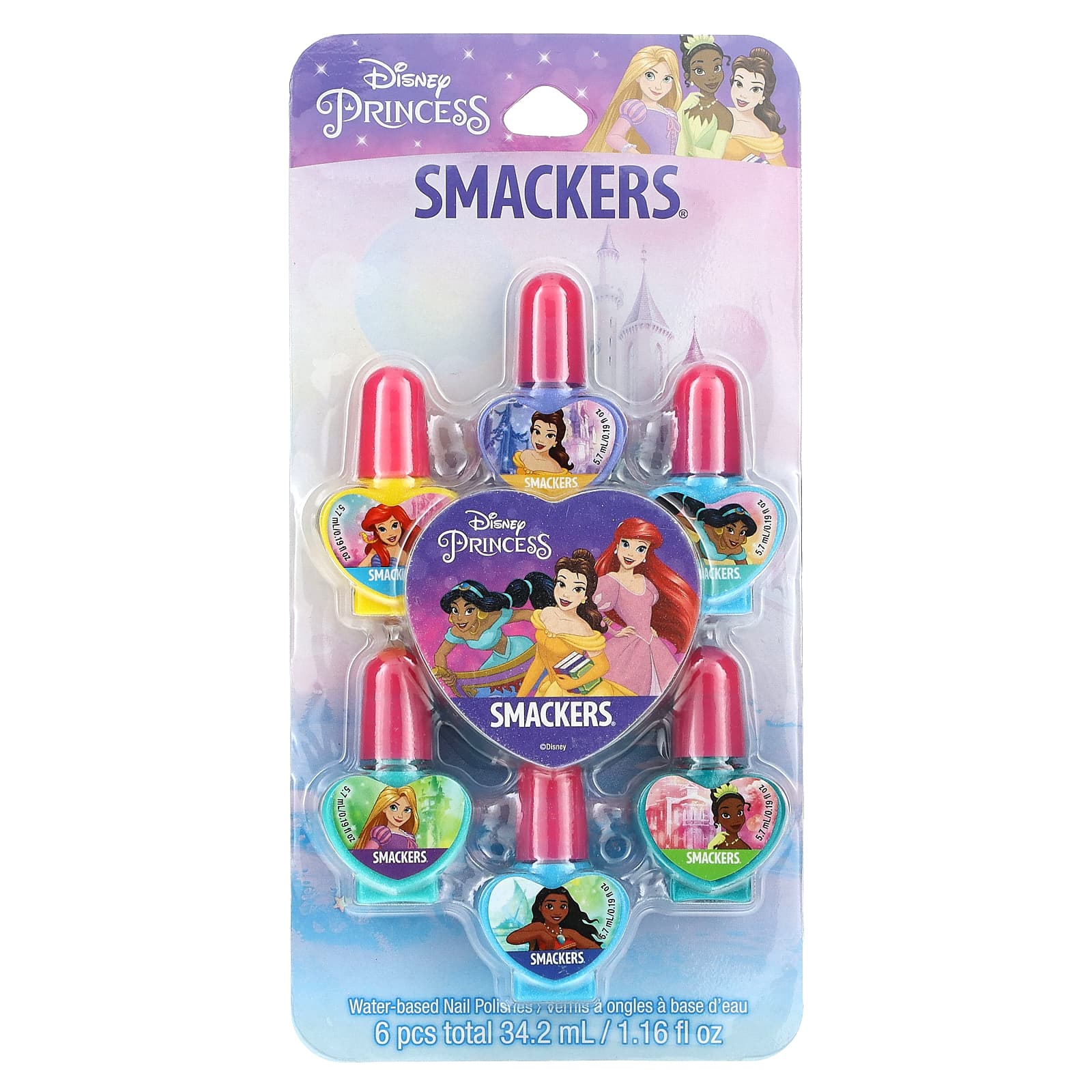 Lip Smacker, Disney Princess, Nail Polish Collection, 6 Pack, 0.19 fl ...