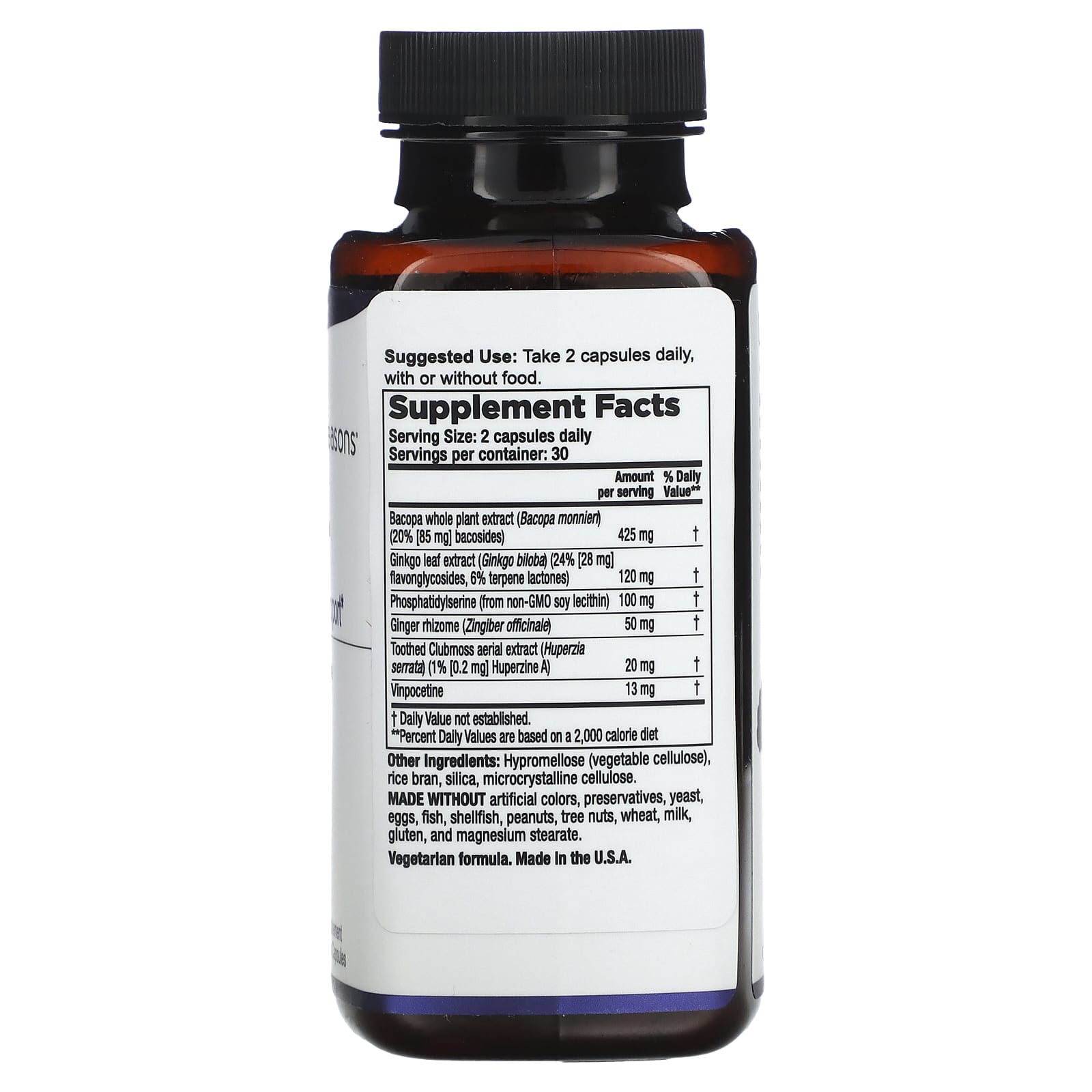 LifeSeasons, Clari-T Cognitive Support, 60 Veg Capsules