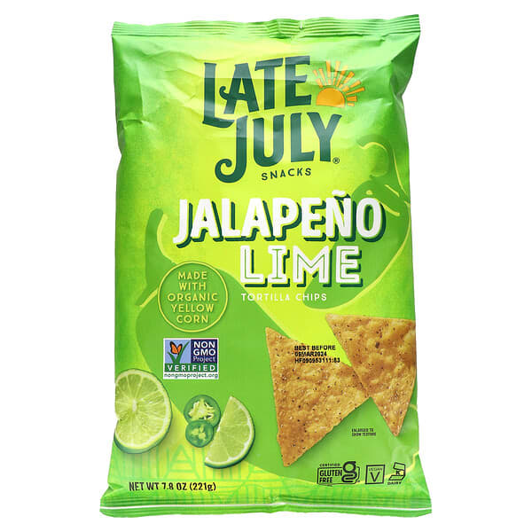Late July, Tortilla Chips, Jalapeno Lime, 7.8 oz (221 g)