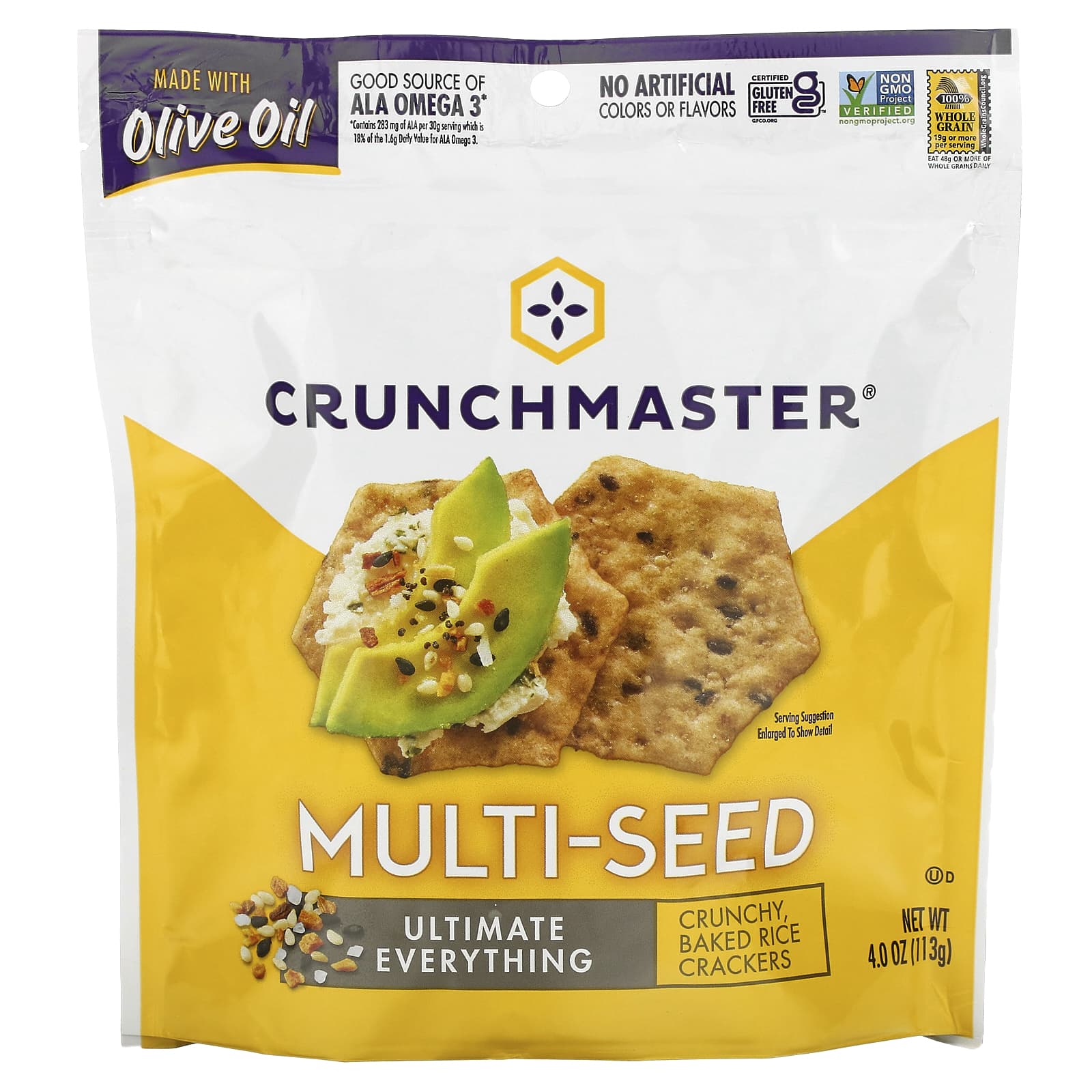 Crunchmaster, Multi-Seed, хрустящие рисовые крекеры, Ultimate ...