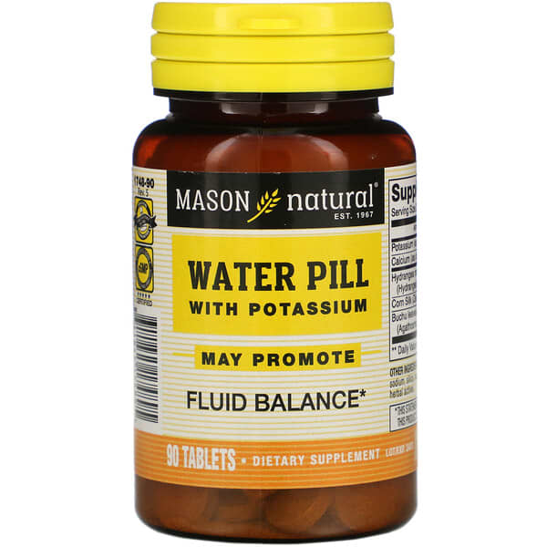 Mason Natural, Water Pill with Potassium, 90 Tablets