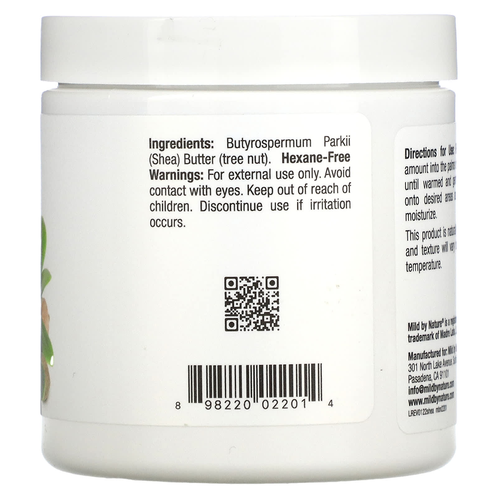 Mild By Nature, Moisturizing Shea Butter, 7 oz (198 g)