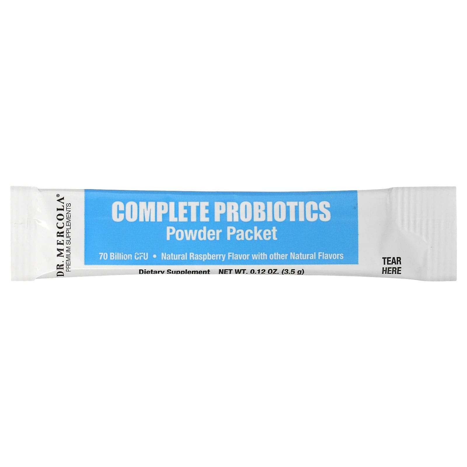 Dr. Mercola, Complete Probiotics Powder Packets, Natural Raspberry , 70 ...