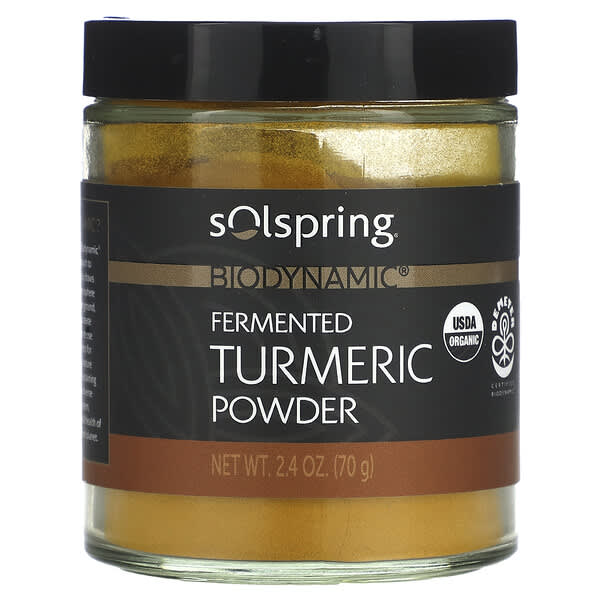 Dr. Mercola, Solspring, Biodynamic, Fermented Turmeric Powder, 2.4 oz ...