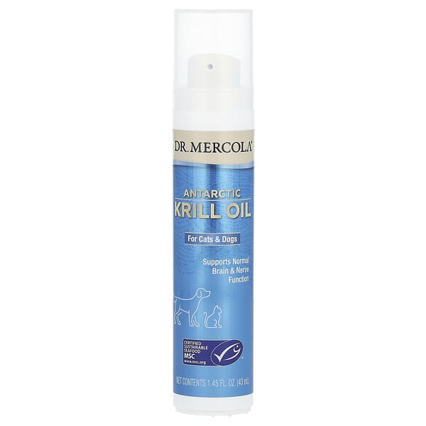 Dr. Mercola, Antarctic Krill Oil, For Cats & Dogs, 1.45 fl oz (43 ml)