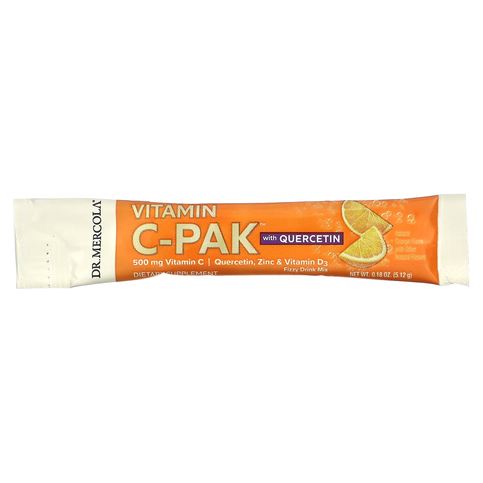 Dr. Mercola, Vitamin C-PAK with Quercetin, Natural Orange, 500 mg, 30 ...