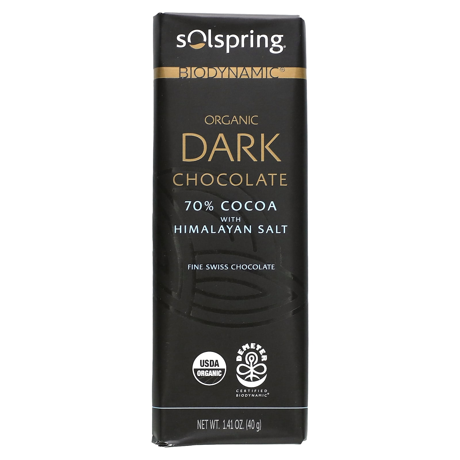 Dr. Mercola, Solspring, Biodynamic, Dark Chocolate Bar, 70% Cocoa With ...