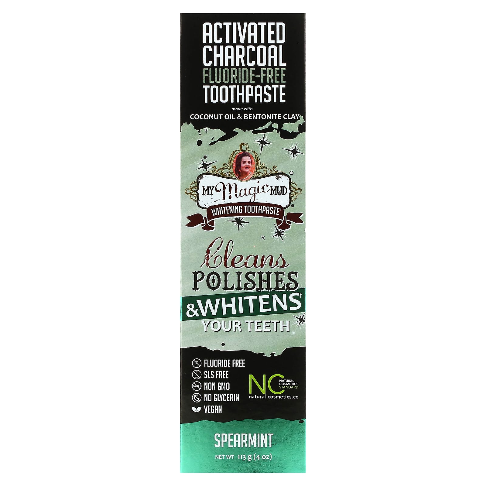 My Magic Mud, Activated Charcoal, Fluoride-Free, Whitening Toothpaste ...