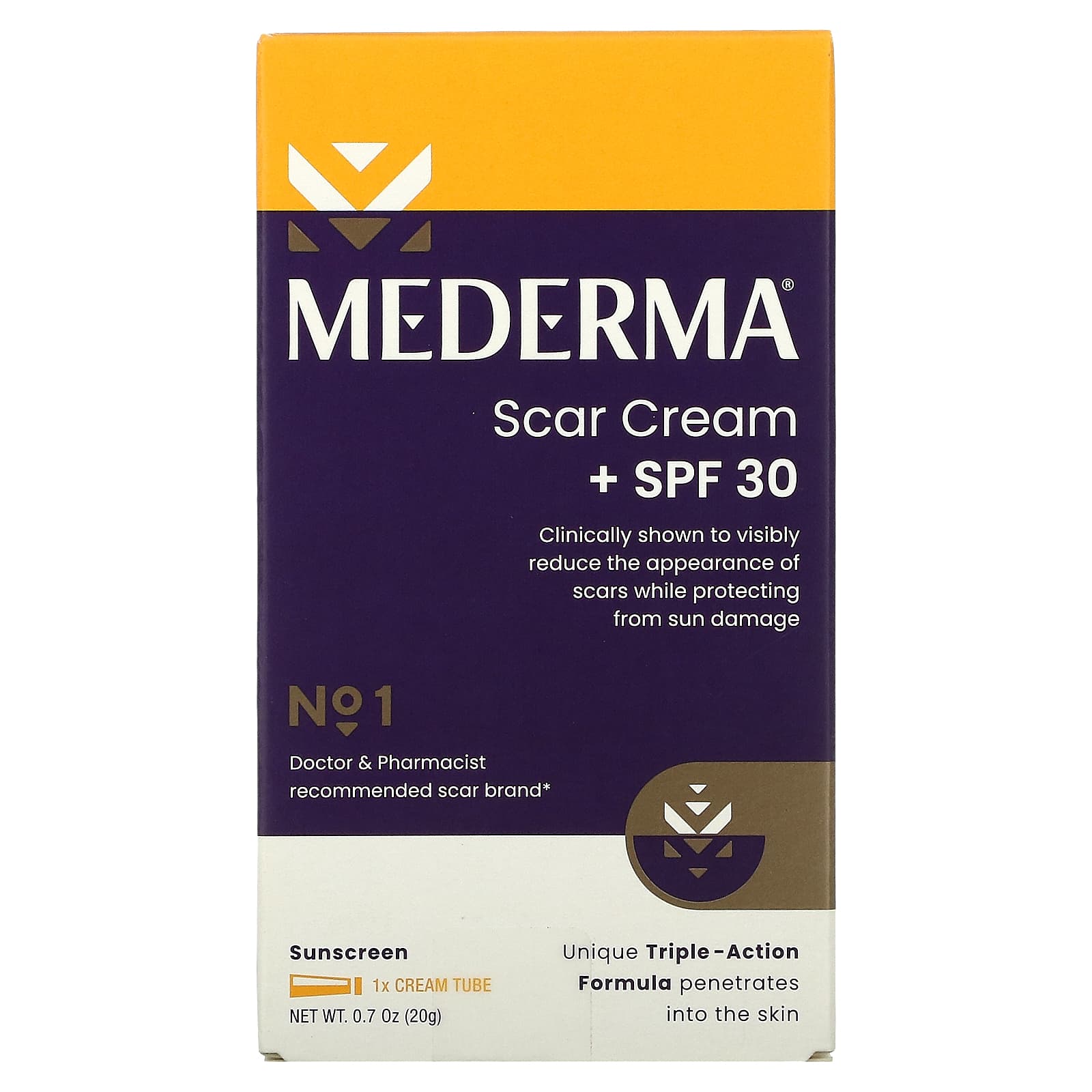 Mederma, Crema para cicatrices y FPS 30, 20 g (0,7 oz)