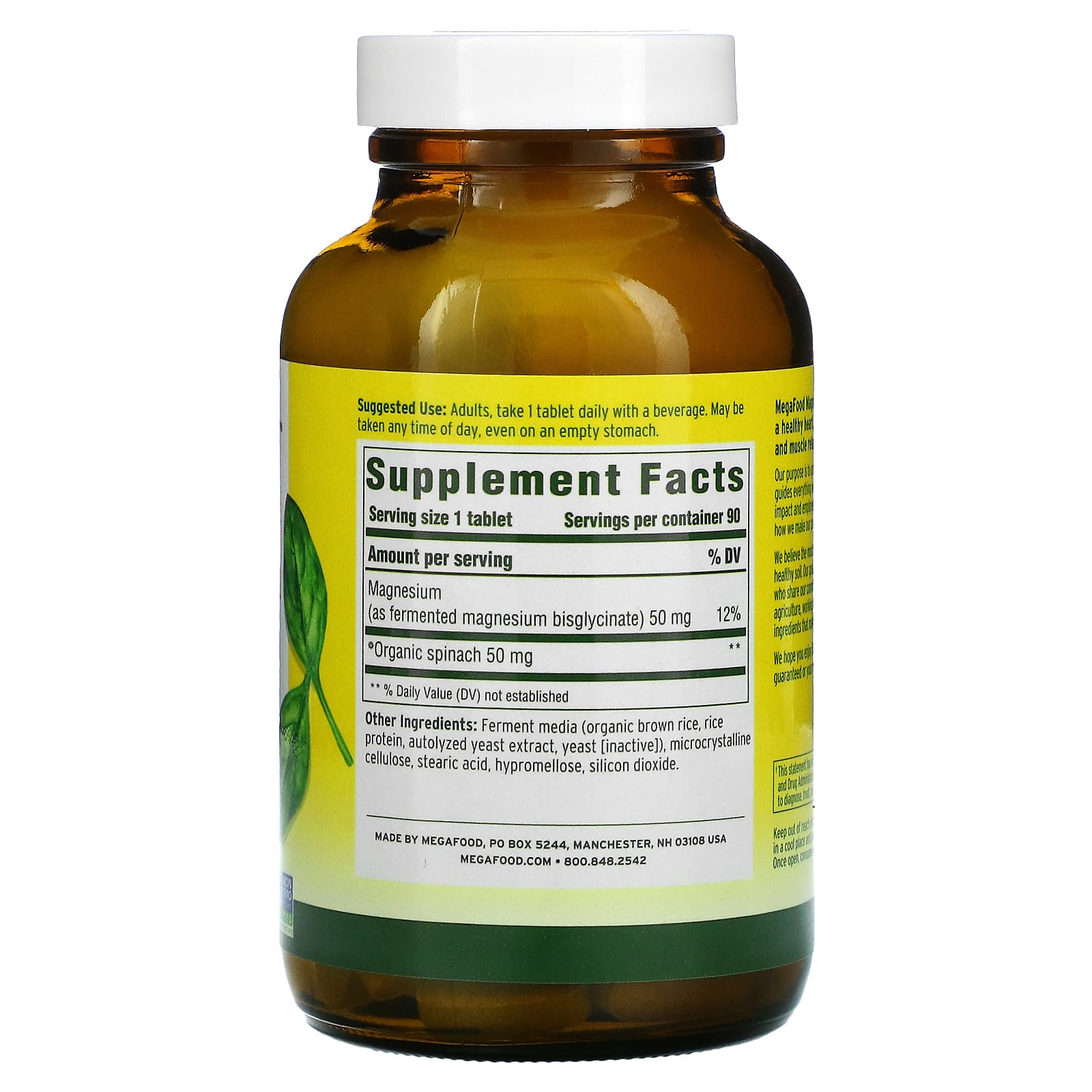 MegaFood, Magnesium, 90 Tablets