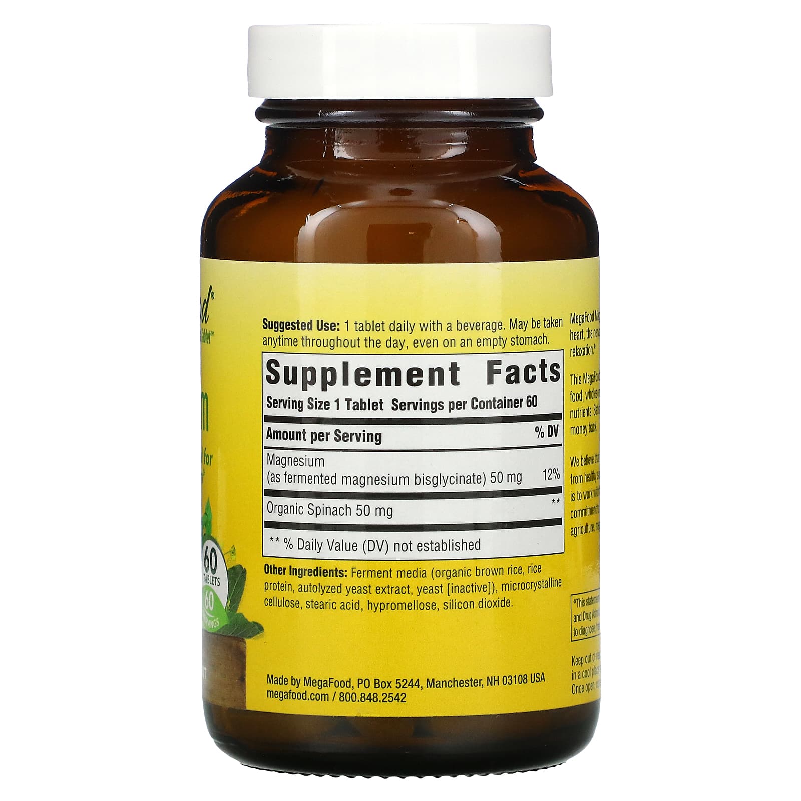 MegaFood, MegaFood, Magnesium, 60 Tablets