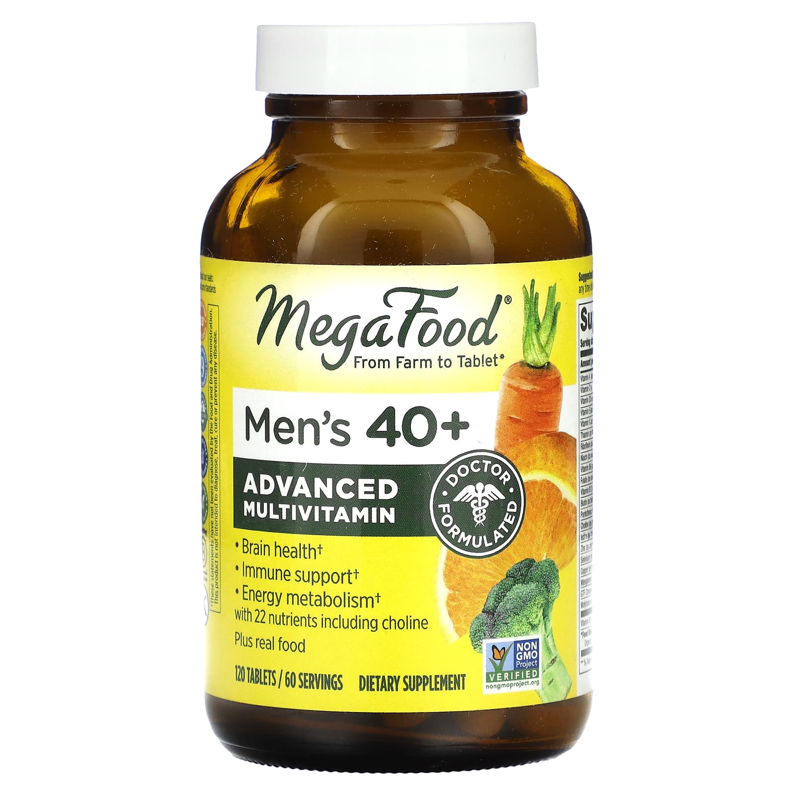 MegaFood, Men's 40+ Advanced Multivitamin, 120 Tablets