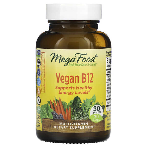 MegaFood, Vegan B12, 30 Tablets