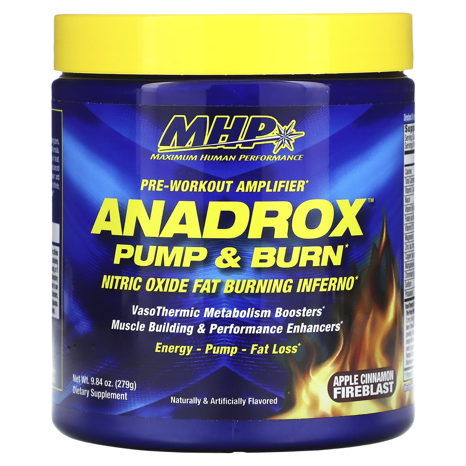 MHP, Anadrox Pump & Burn, Pre-Workout Amplifier, Apple Cinnamon ...